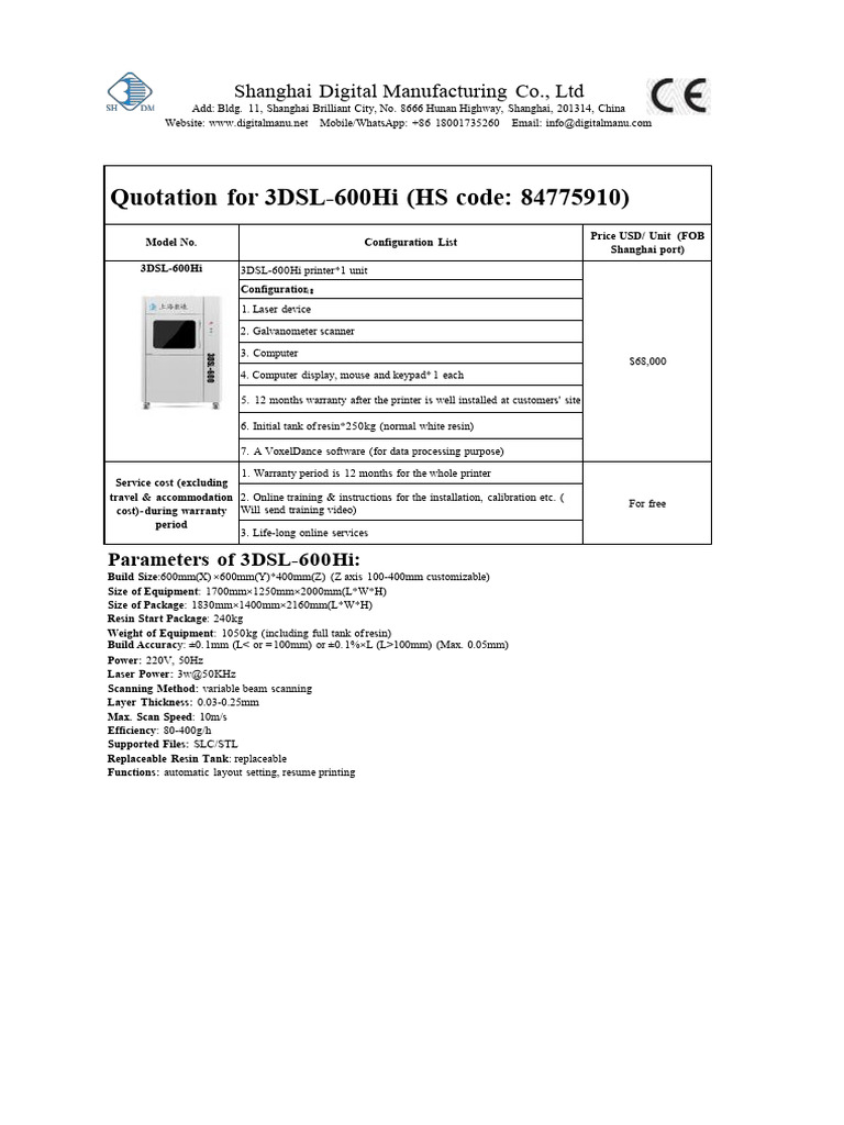 Quotation List SHDM 20230719 | PDF | Image Scanner | Printer (Computing)