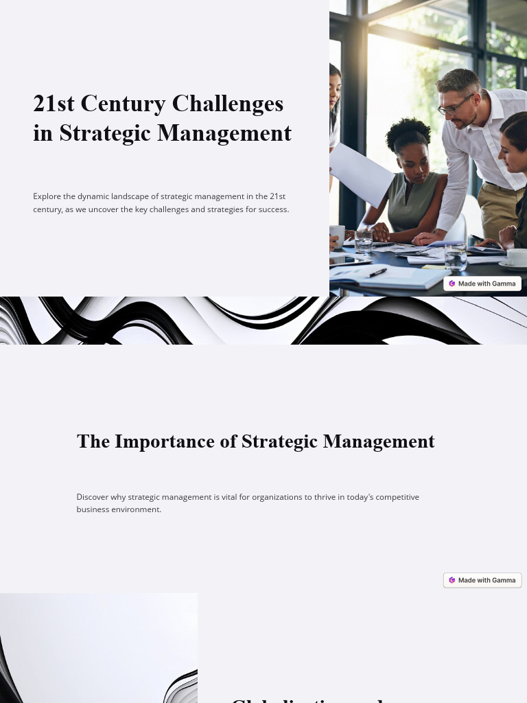 21st Century Challenges in Strategic Management | PDF