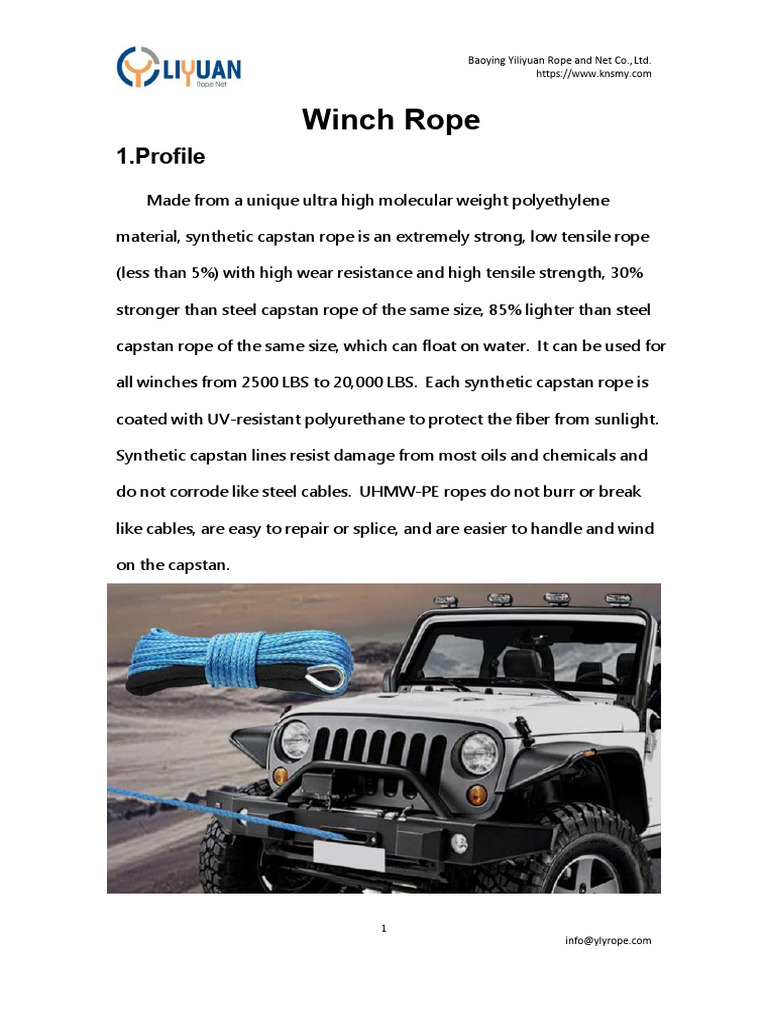 Winch Rope | PDF | Rope | Equipment