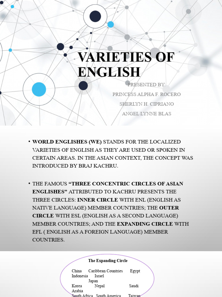 Three Circles of Asian Englishes | PDF | English As A Second Or Foreign ...