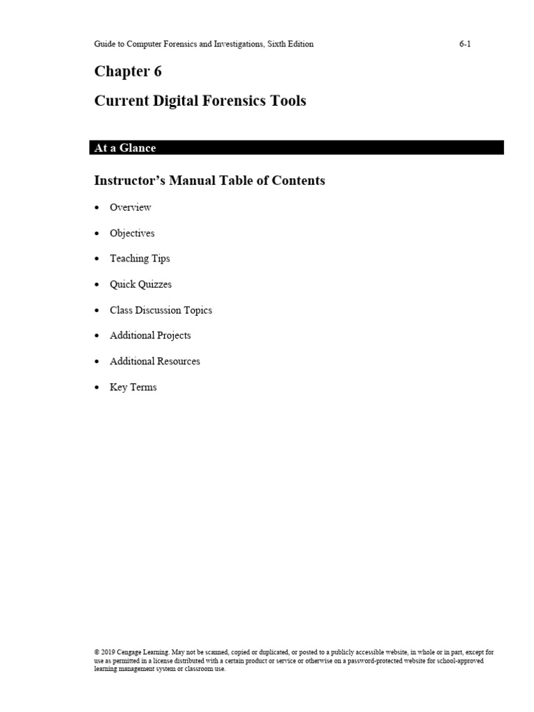 Gcfi6e Im Ch06 | PDF | Password | Computer Forensics