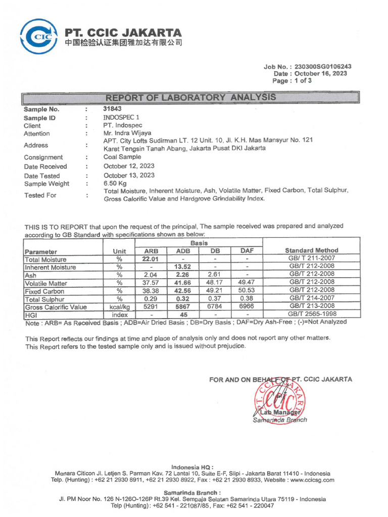 Ccic Test Report | PDF