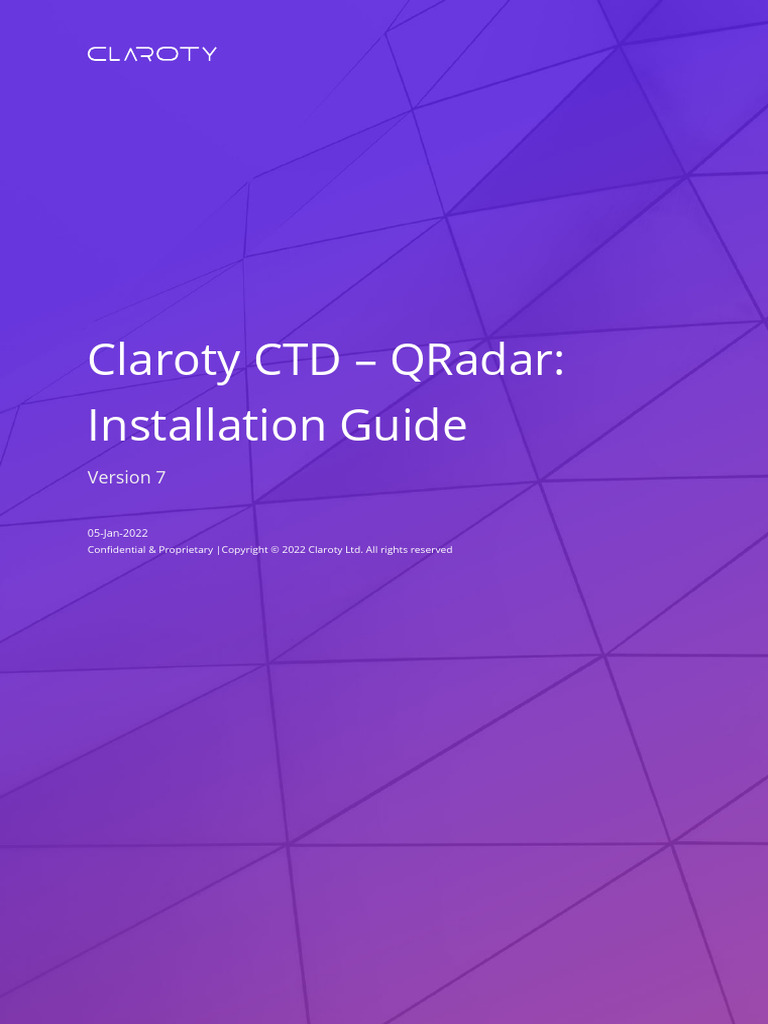Claroty CTD-QRadar-Installation Guide | PDF | Security | Computer Security