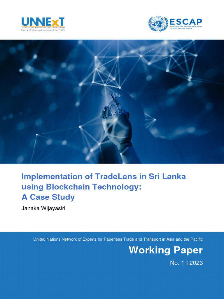 ESCAP 2023 WP Implementation Trade Lens Sri Lanka Using Blockchain Technology Case Study ...