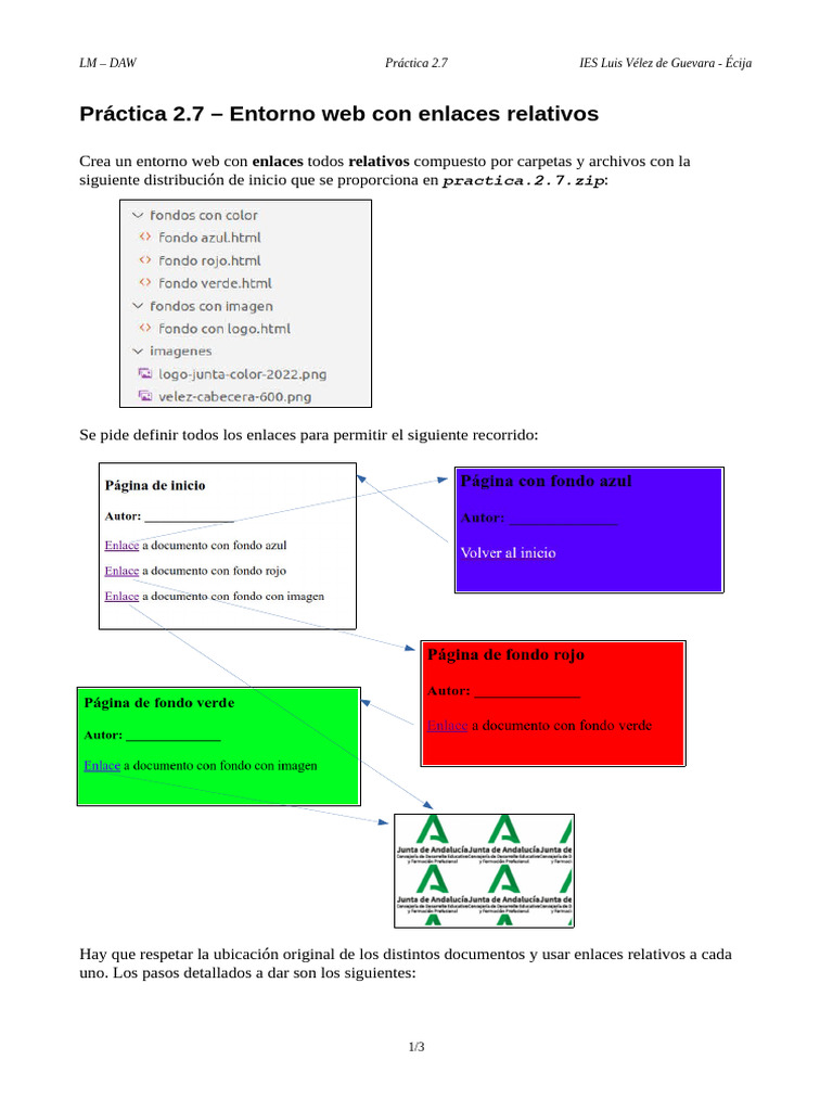 Entorno Web con Enlaces Relativos | PDF