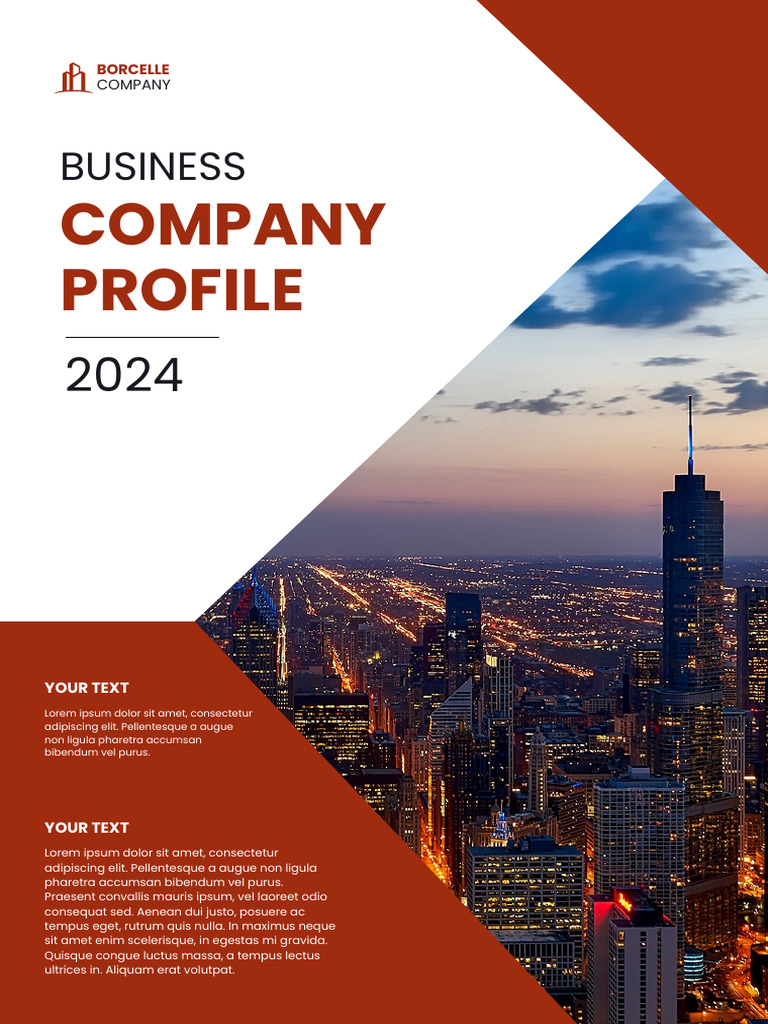 Orange White Modern Geometric Business Company Profile Booklet | PDF