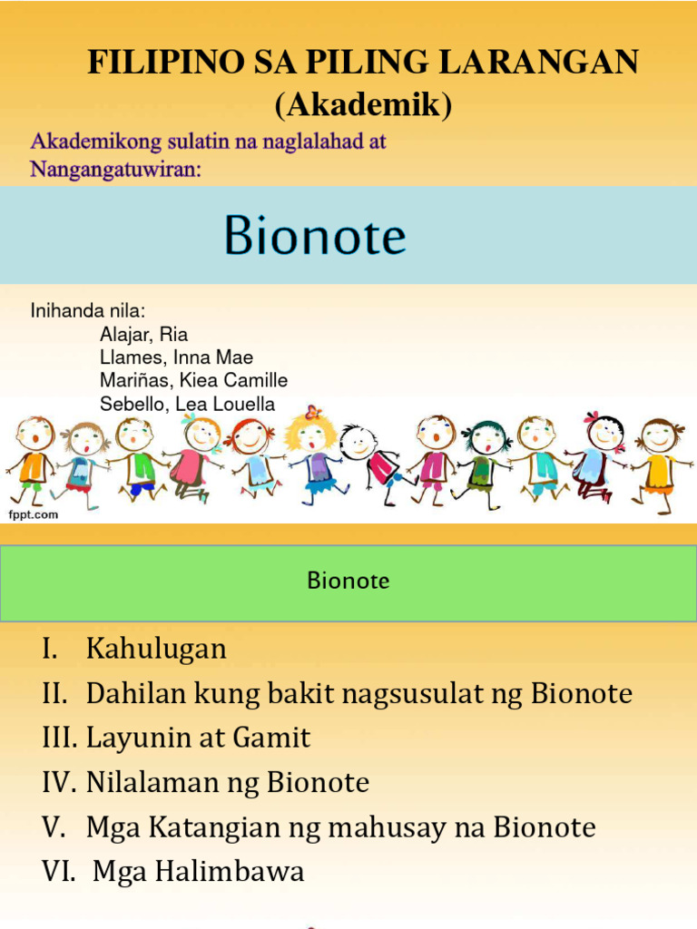 Bionote | PDF