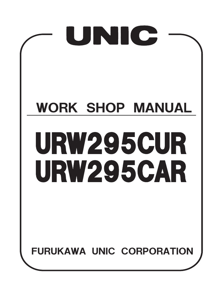 Urw295cur Usa Work Shop Manual | PDF | Technology & Engineering