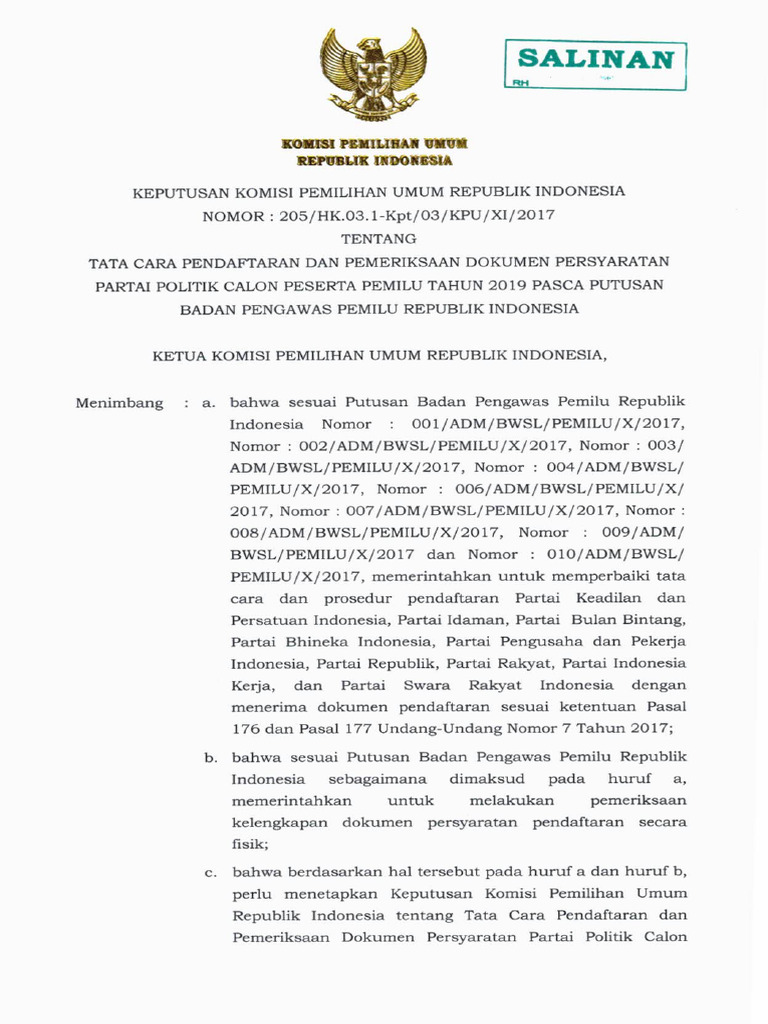 205 Kpts 2017 | PDF | Hukum