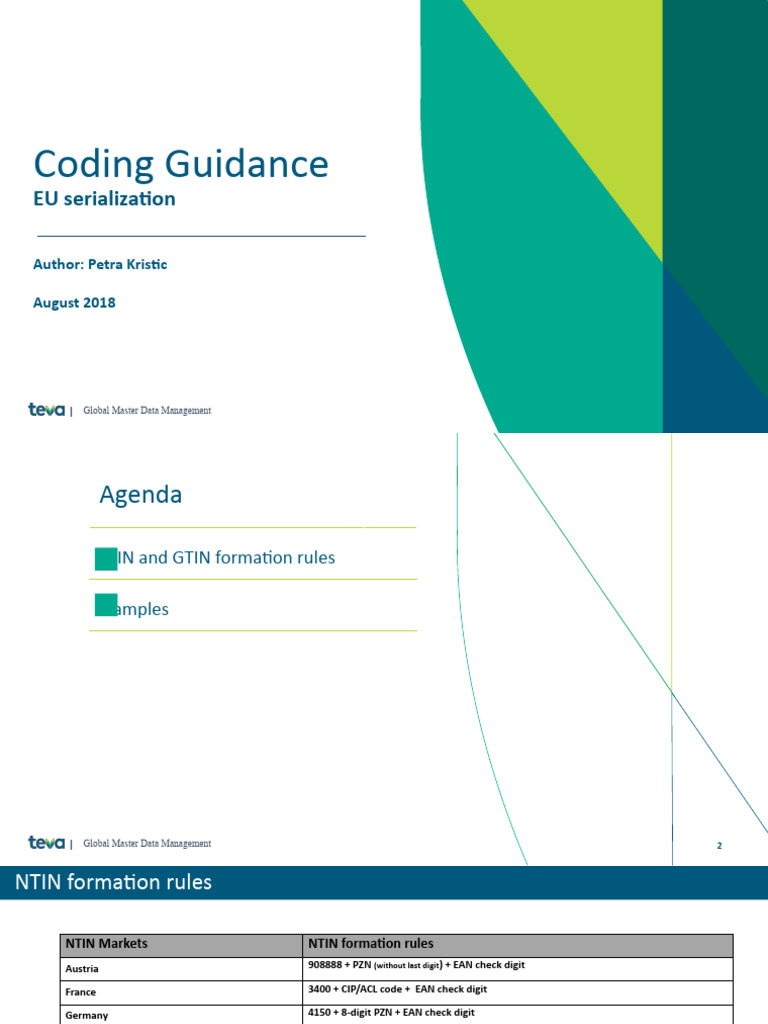 EU NTIN and PZN Coding Guide | PDF | Computing | Encodings