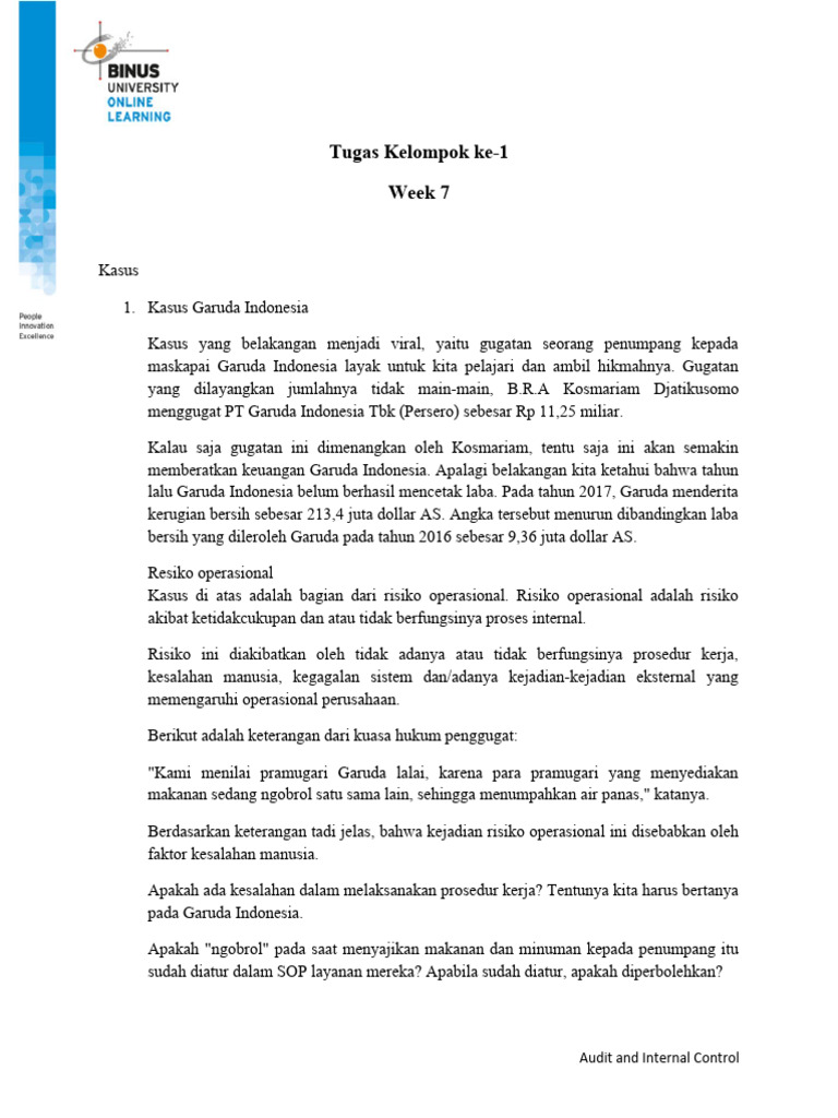 TK 3 - Audit - Soal 1 Nadilla | PDF