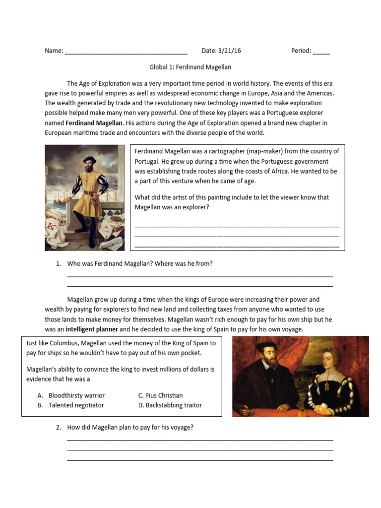Student Guide: Ferdinand Magellan | PDF
