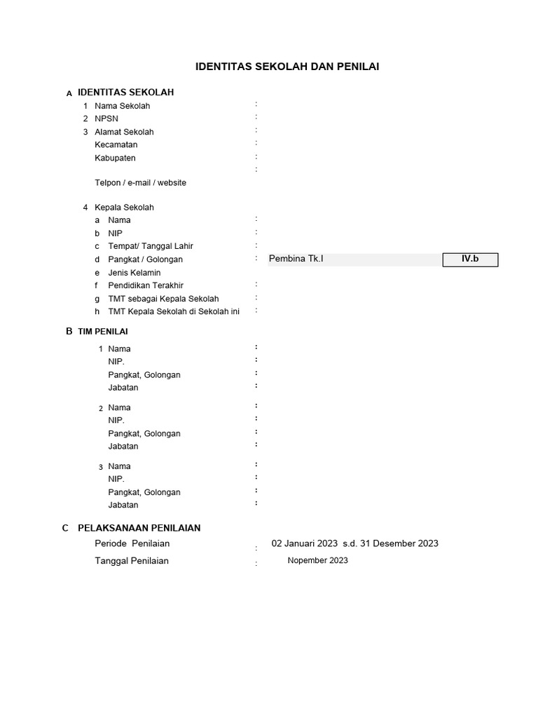 INSTRUMEN PKKS 2023 (Lengkap) | PDF