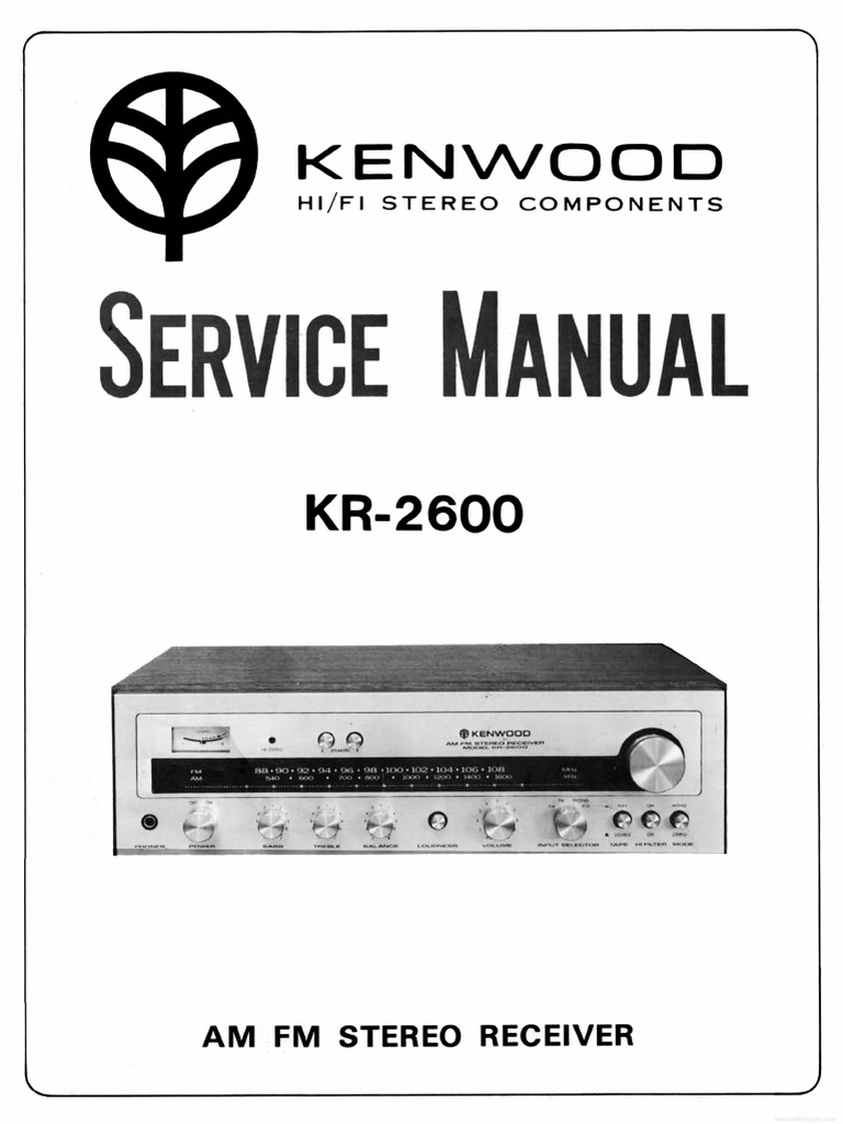 Kenwood kr-2600 SMM | PDF