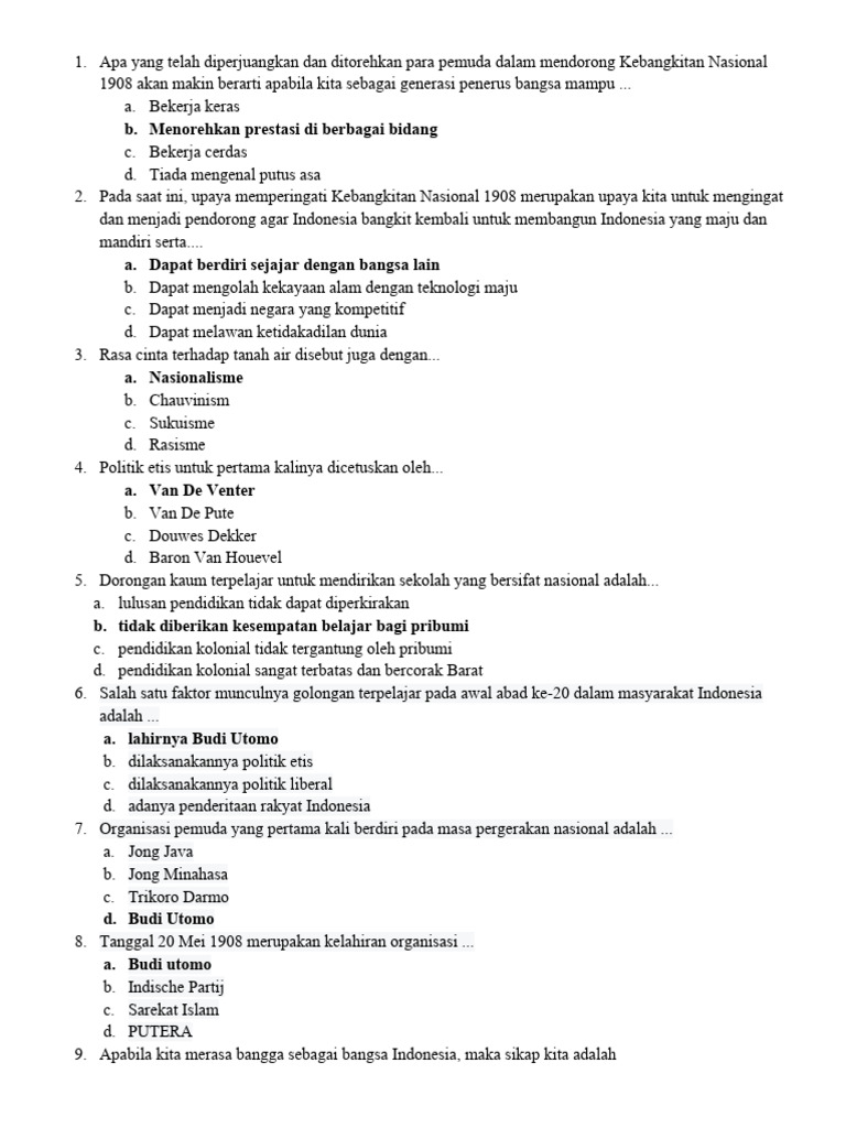 Soal Latihan Pat 1 | PDF