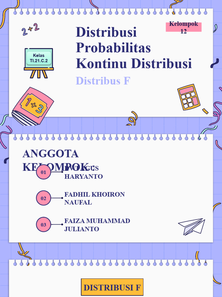 Distribusi F Kelompok 12 | PDF