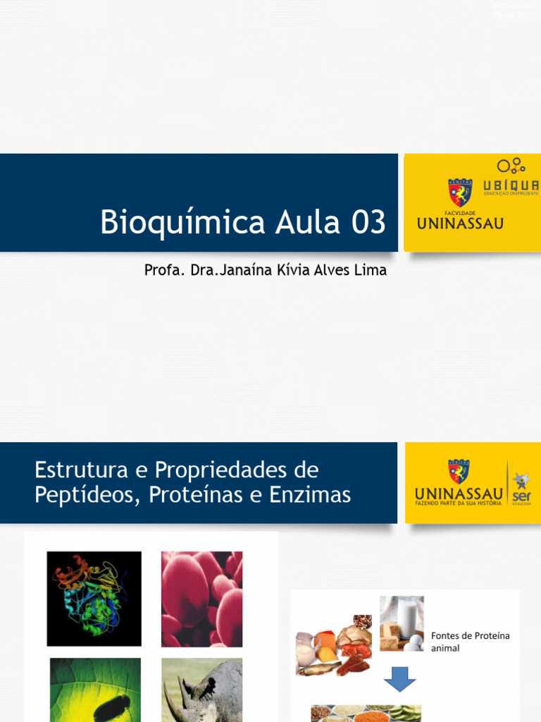Aula 03 Bioq MedVet | PDF | Enzima | Proteínas