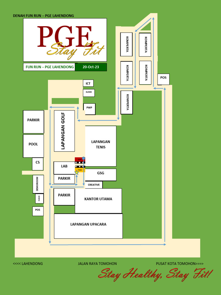 PGE Lahendong Fun Run Map 2023 | PDF