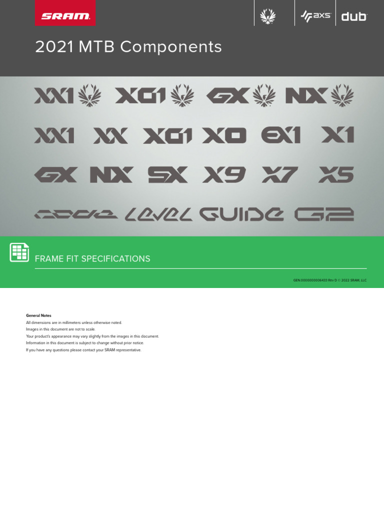 2021 MTB Frame Fit Specifications | PDF | History