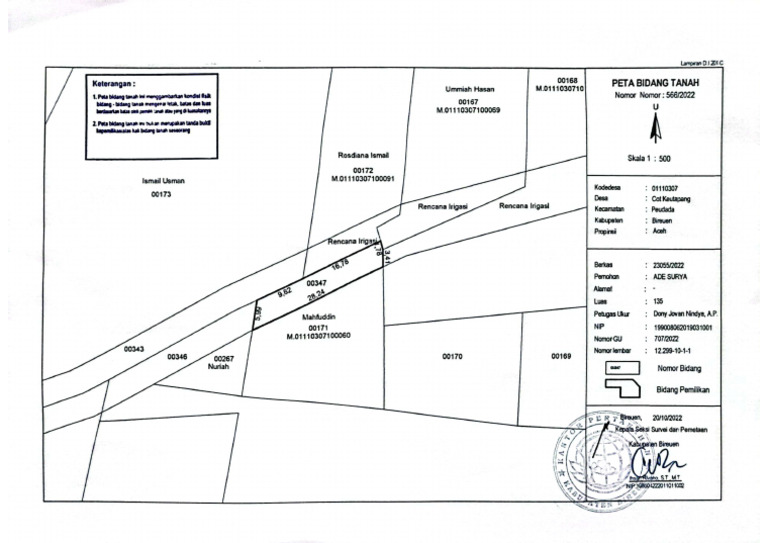 Peta Bidang Tanah | PDF