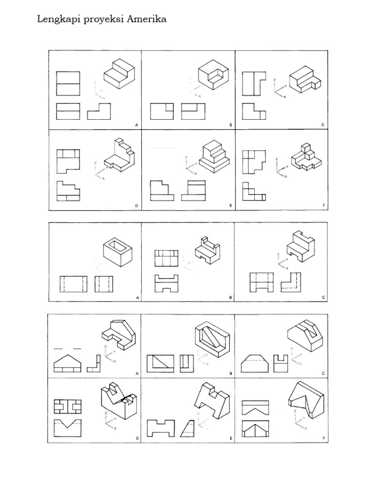 Latihan Proyeksi Amerika Revisi 1a | PDF