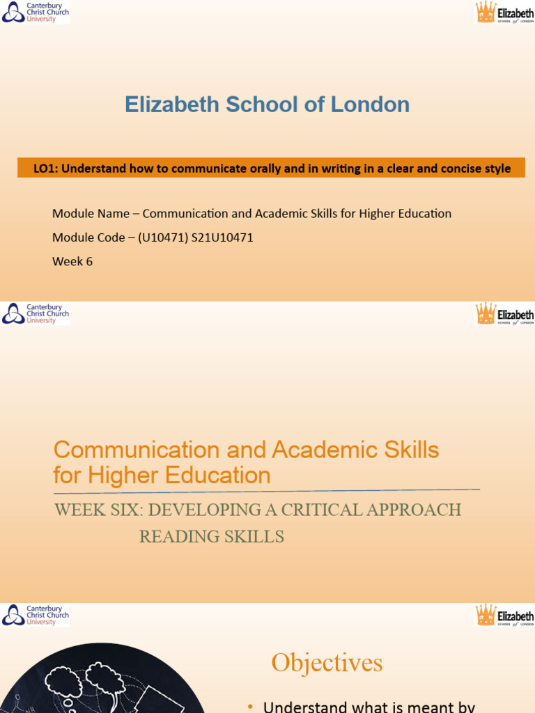 Critical Reading Skills Module | PDF