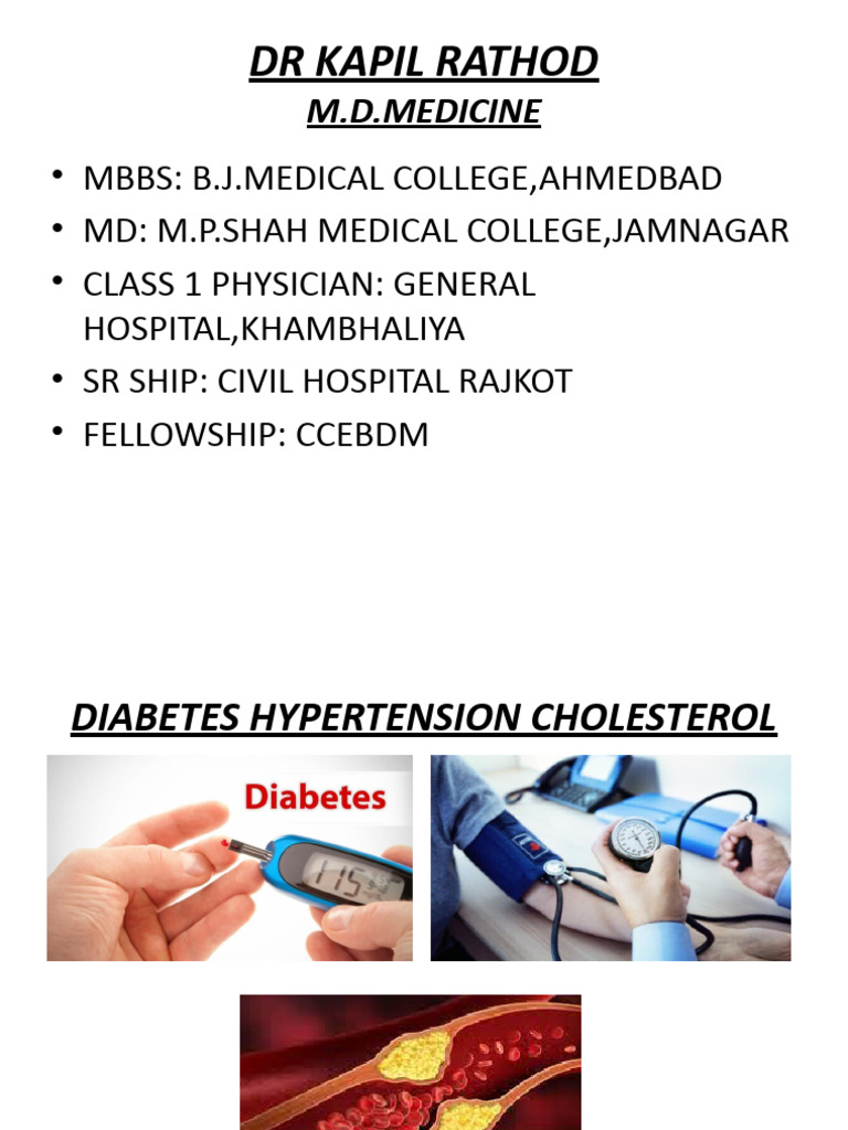 Dr. Kapil Rathod: Diabetes & Hypertension Guide | PDF