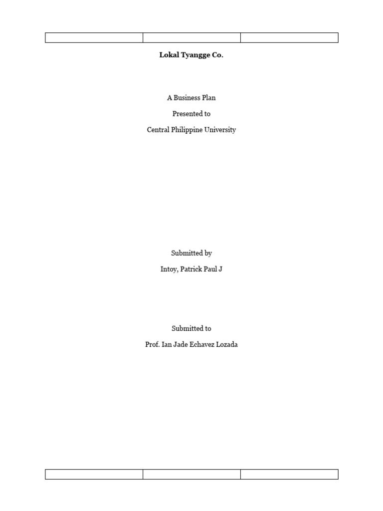 Business Proposal Example | PDF | Target Audience | Brand