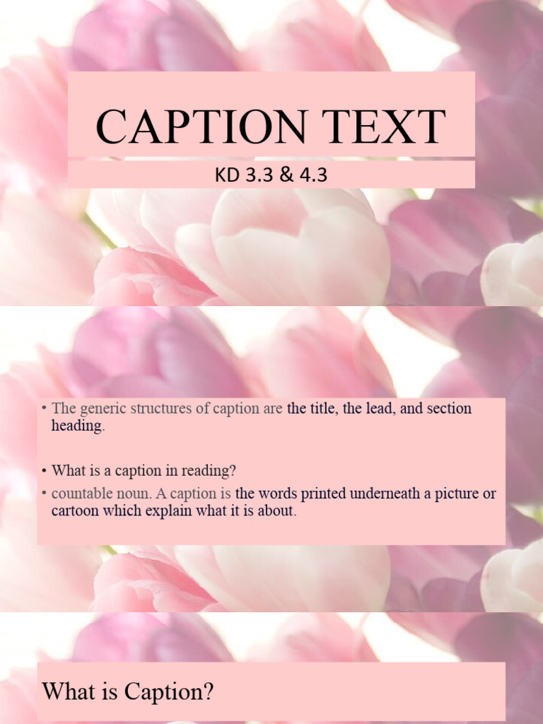 Caption Text | PDF | Computing | Mass Media
