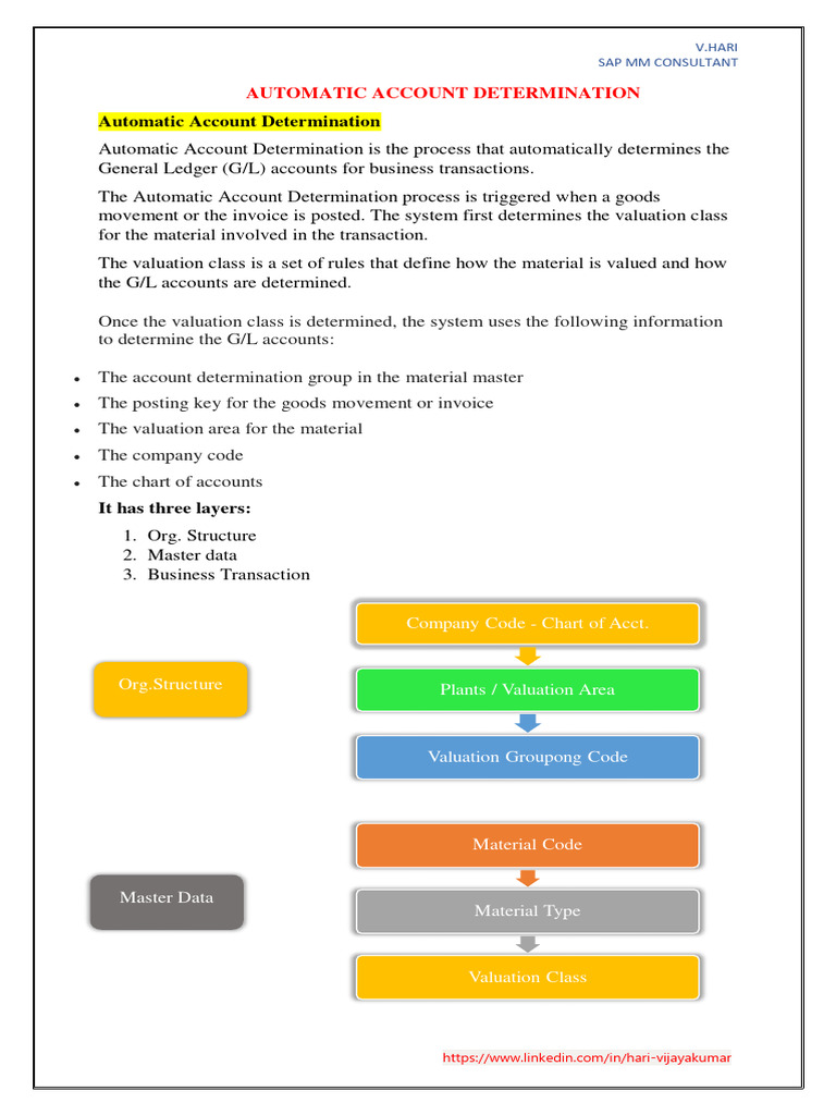 Automatic Account Determination | PDF