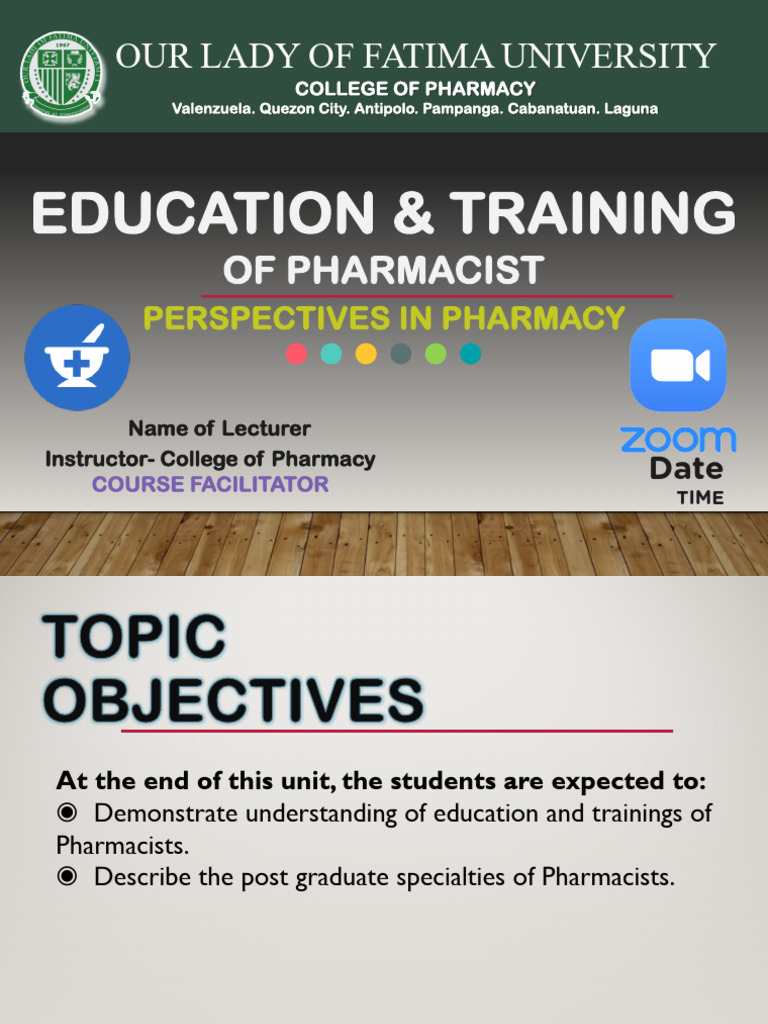 4 - Education & Training of Pharmacists | PDF | Pharmacy | Pharmacist