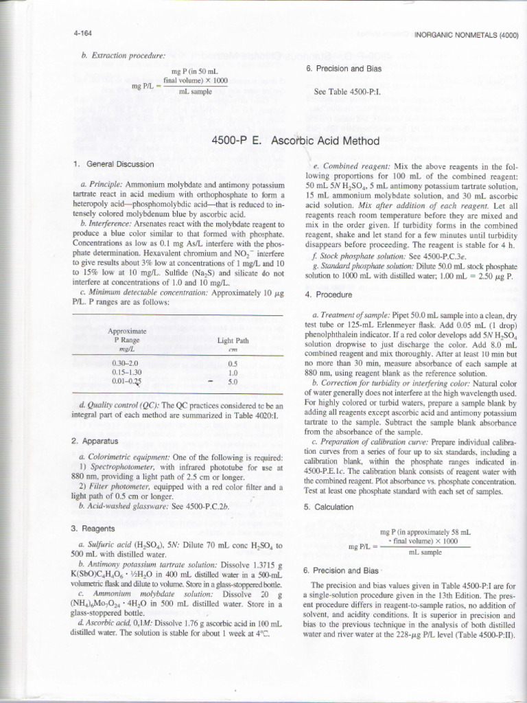 APHA 4500-P E-2017 Fosfat (PO4) | PDF