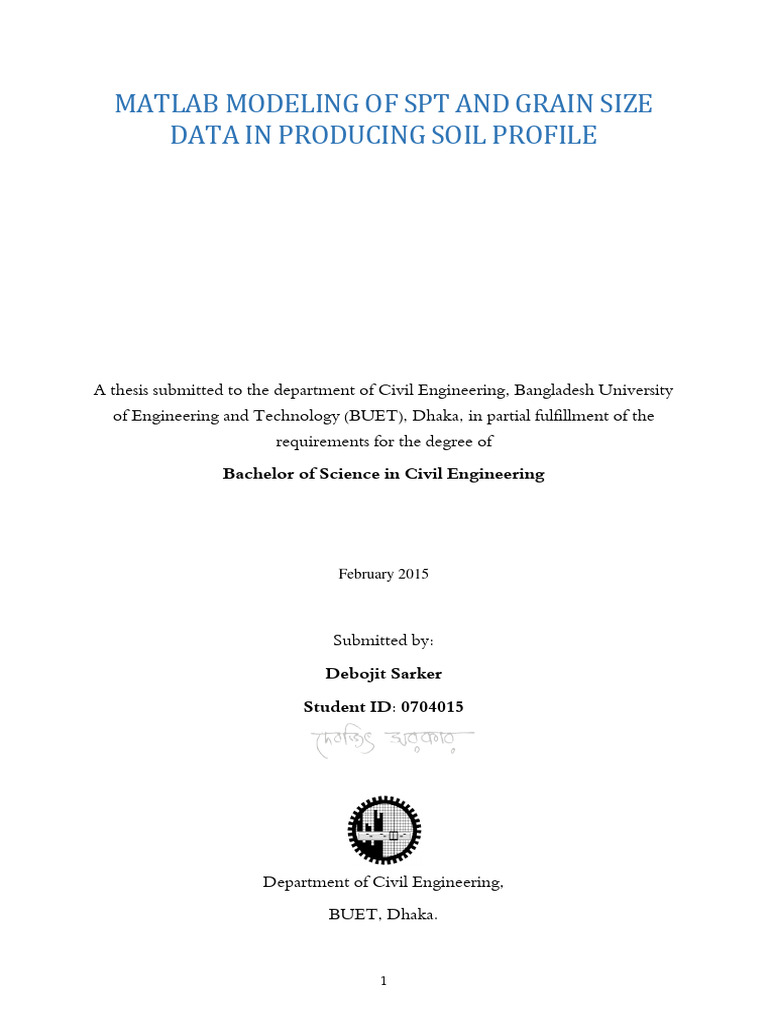 MATLAB Modeling of SPT and Grain Size Da | PDF | Geotechnical Engineering | Matlab