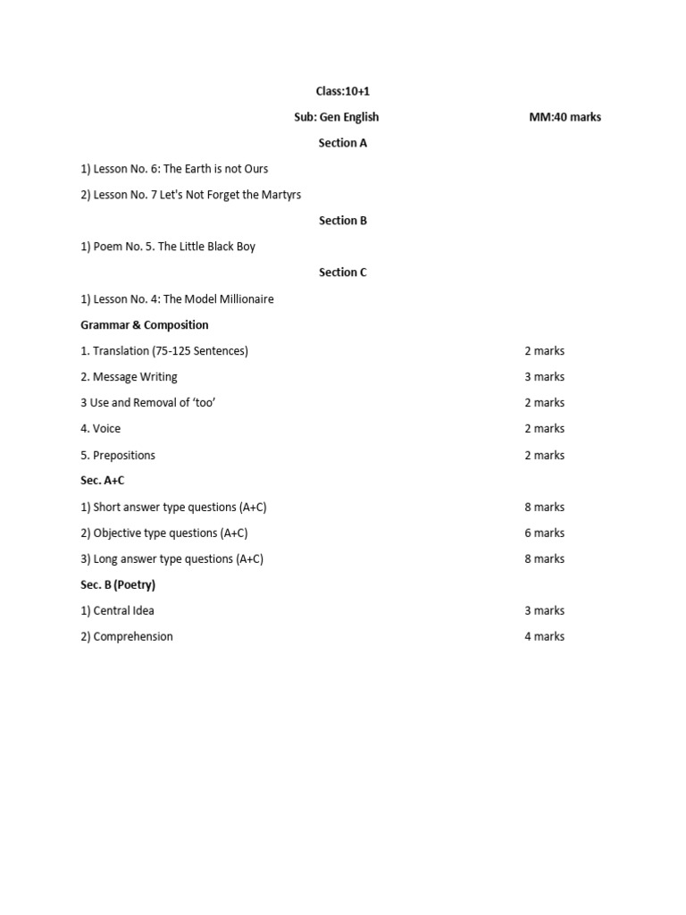 11 Bi-Monthly Syllabus & Pattern | PDF