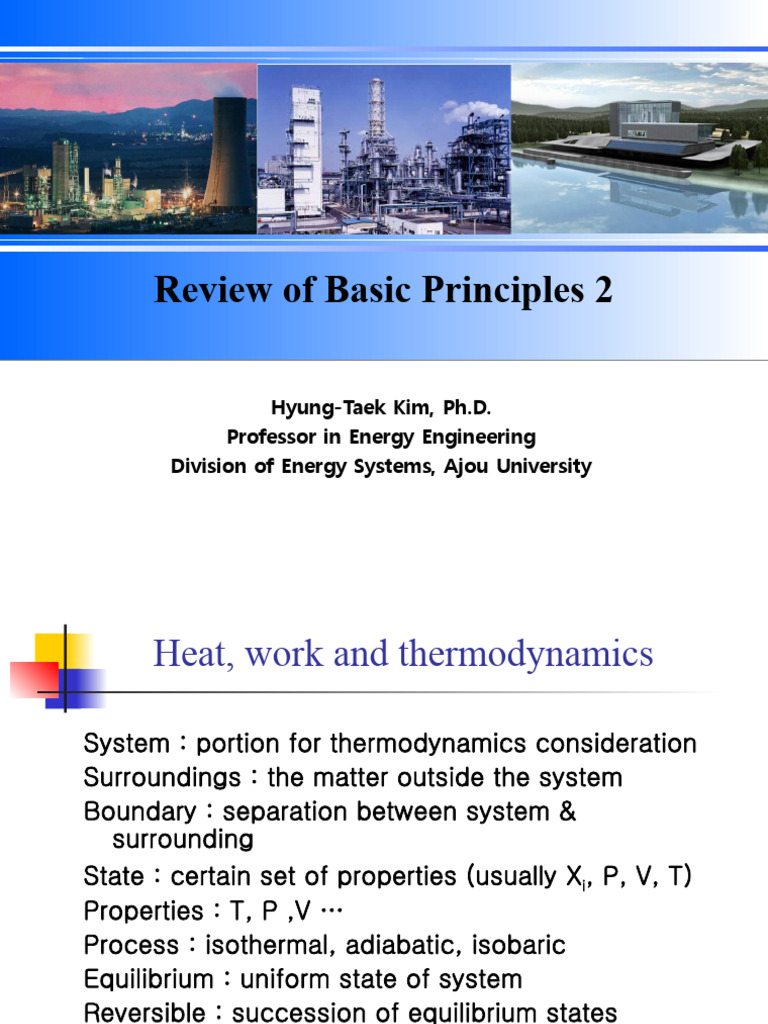 2.2 Basic Principle For Energy Science 2 | PDF | Enthalpy | Heat