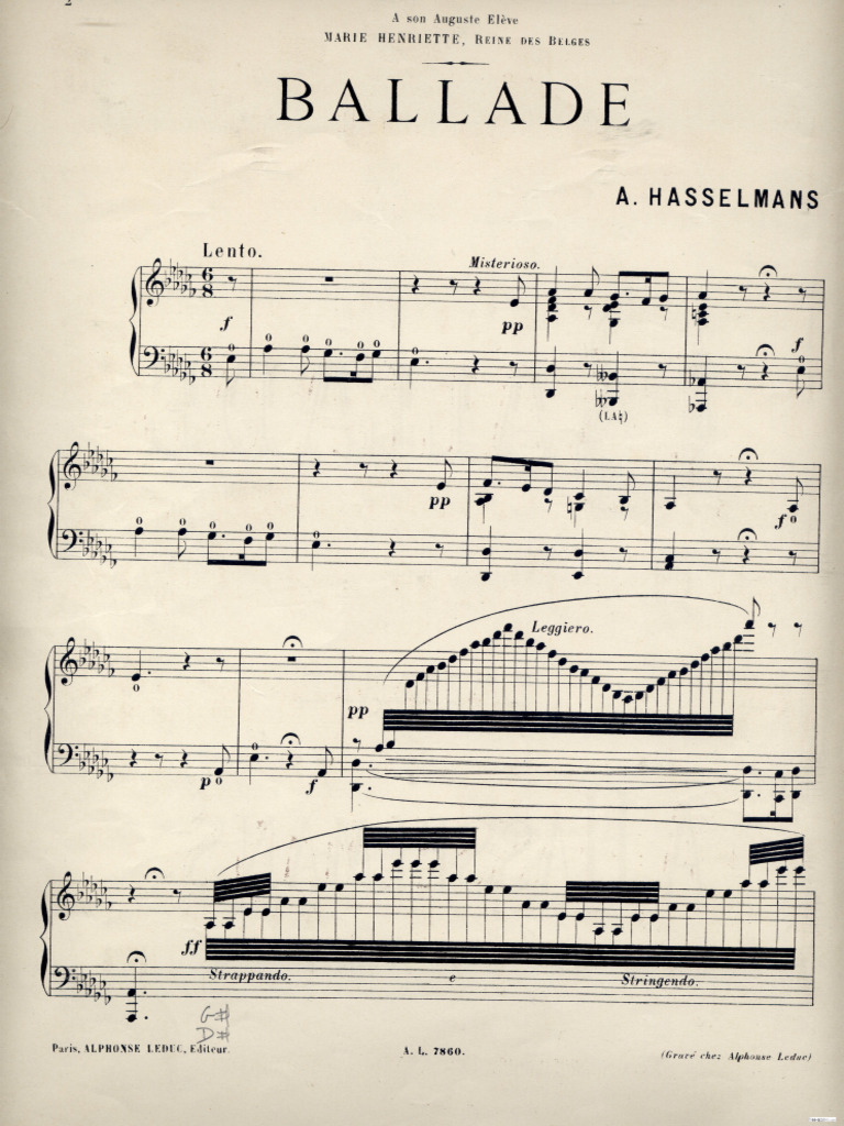 Le Ballade Hasselmans | PDF