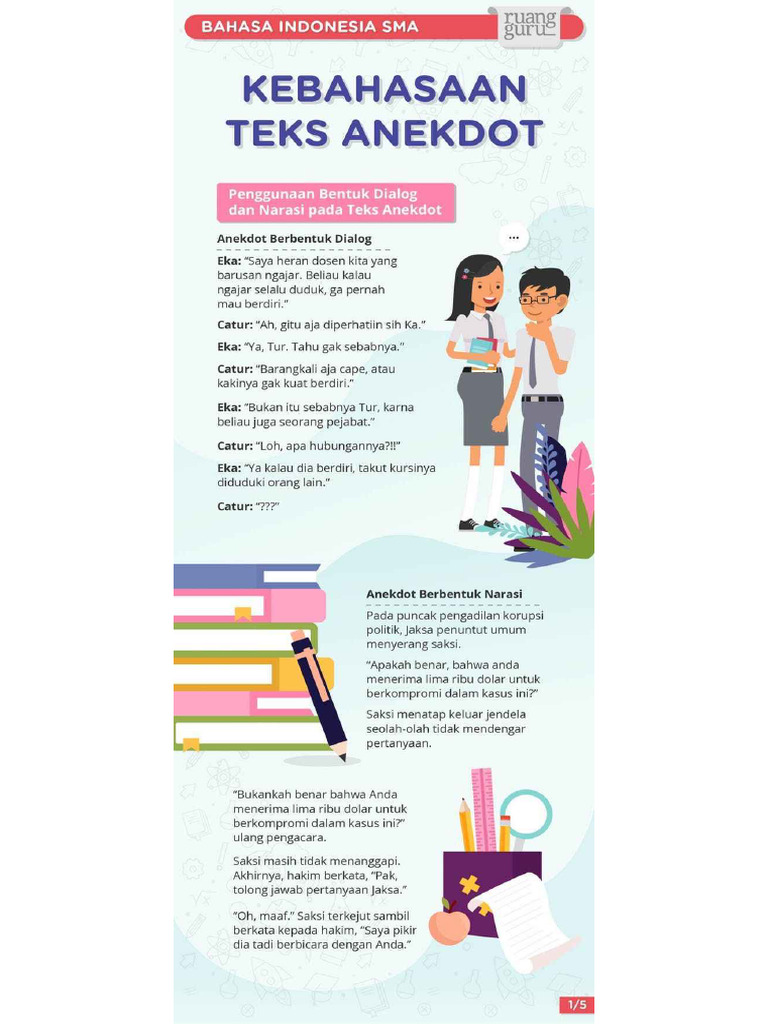 Kebahasaan Teks Anekdot | PDF