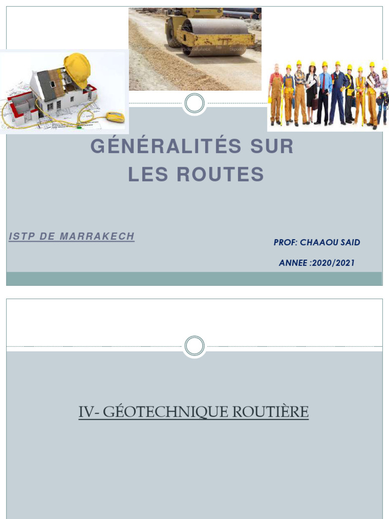 Généralités Sur Les Routes -Chapitre 4 | PDF