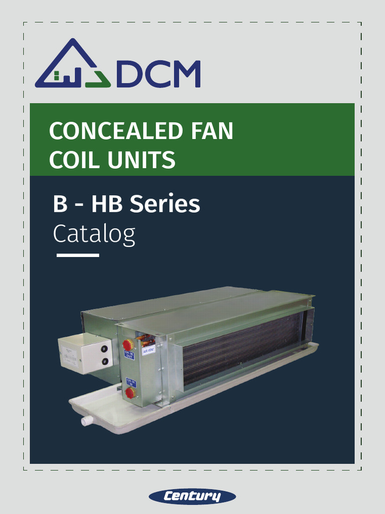 DCM Concealed Fan Coil Units Catalog | PDF | Thermal Insulation | Water