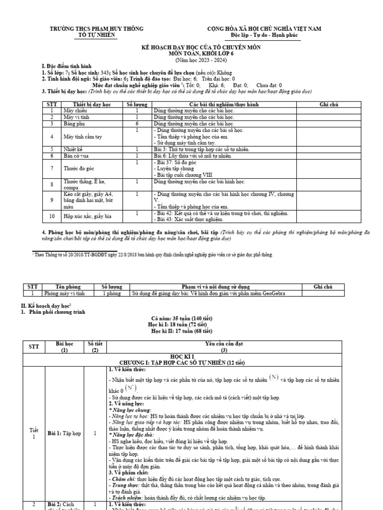 PL1 - Toán 6 (2023-2024) | PDF