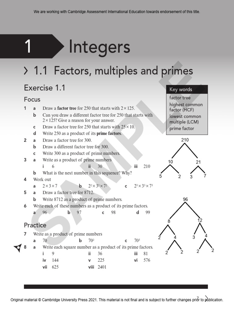 Grade 8 Math: Factors and Multiples | PDF | Algebra | Mathematical Objects