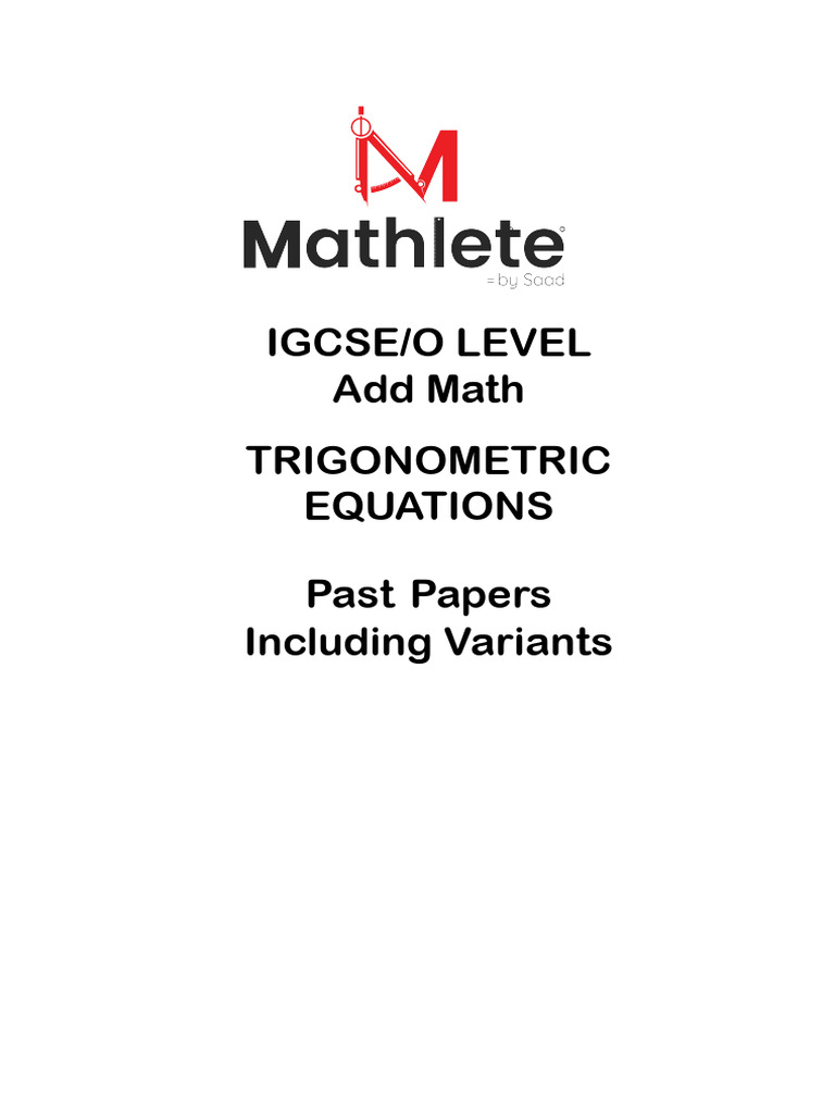 Trigonometric Equations | PDF | Equations | Mathematical Concepts Trigonometric Equations | PDF | Equations | Mathematical Concepts