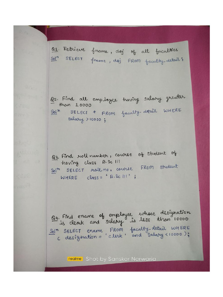 DBMS Assignment 2 | PDF