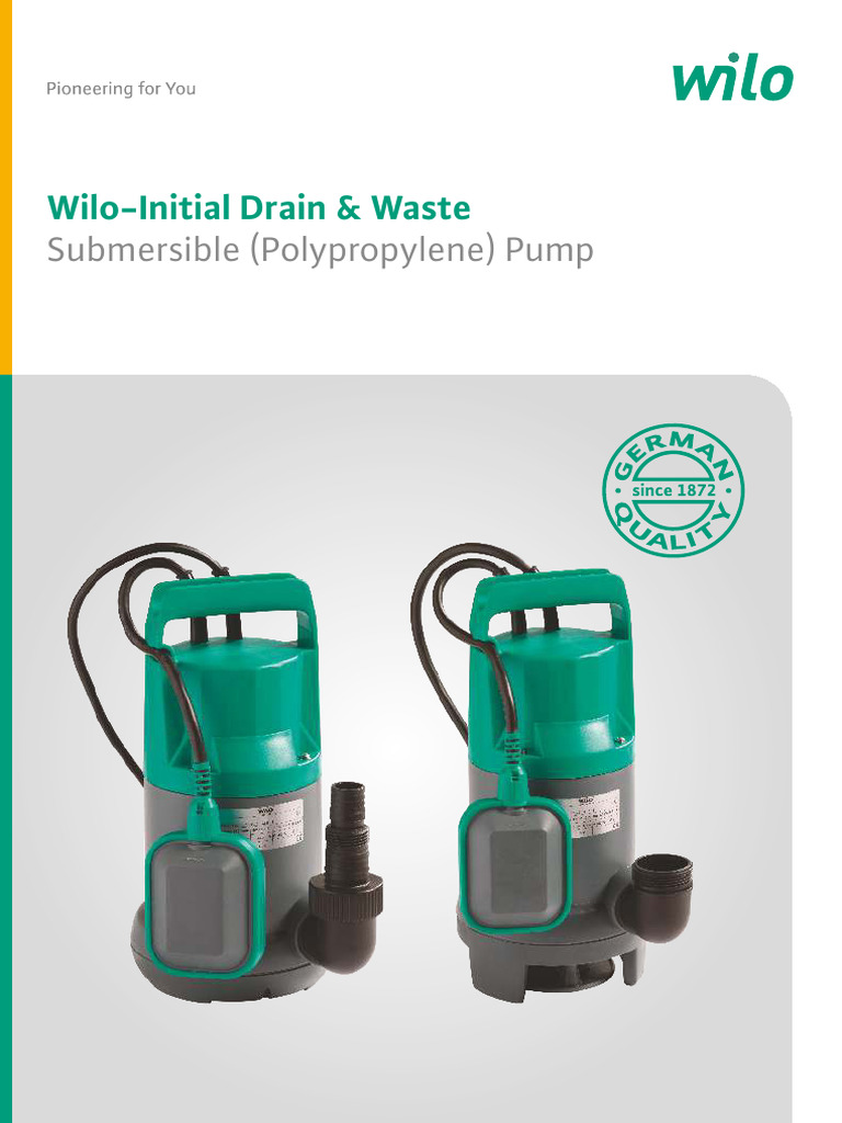 Initial Drain Brochure | Download Free PDF | Pump | Electrical Engineering