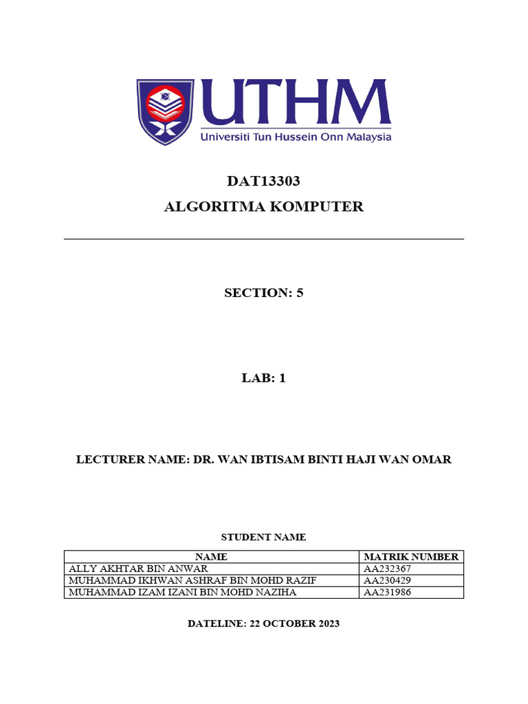 Group 5 Computer Algorithm | PDF