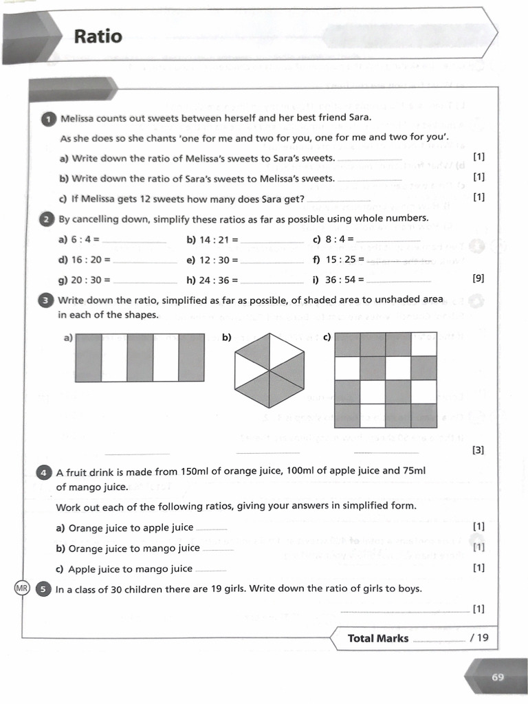 Y7 Revision 17 Ratio | PDF
