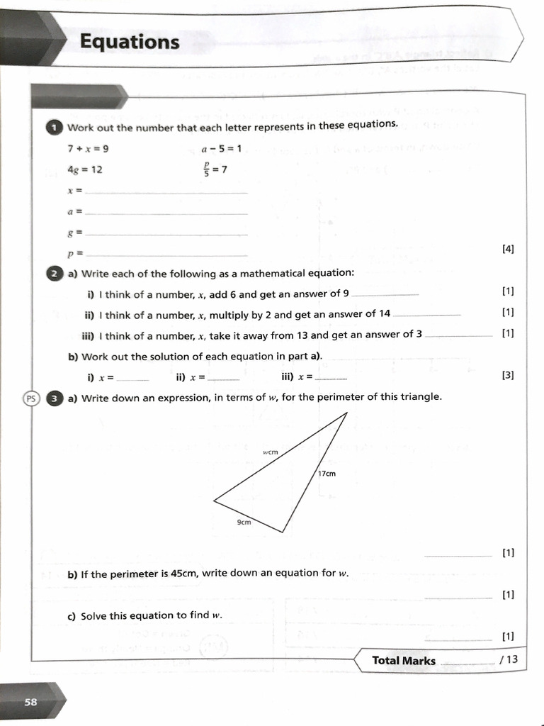 Y7 Revision 14 Equations | PDF