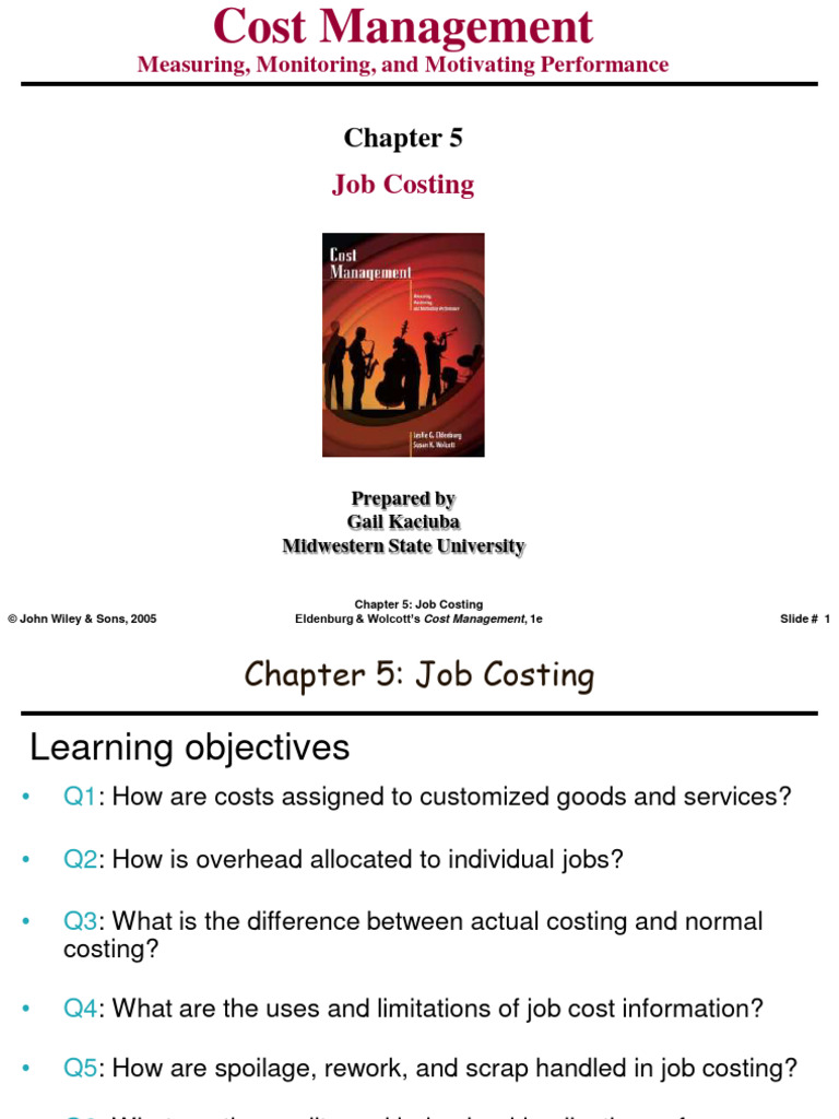 Ch05-Job Costing | PDF | Cost Accounting | Inventory