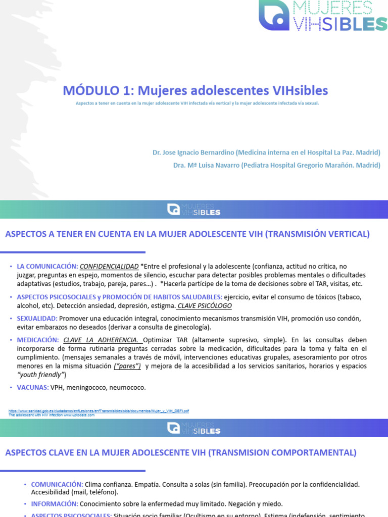 PPT1 | PDF | VIH | Adolescencia