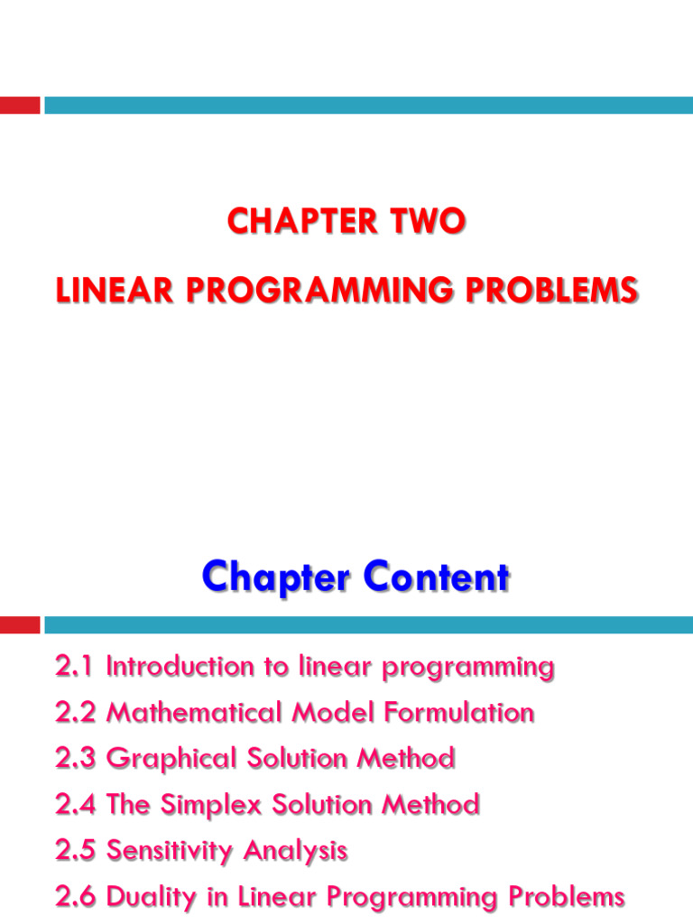 Unit 2 | PDF | Linear Programming | Mathematical Optimization